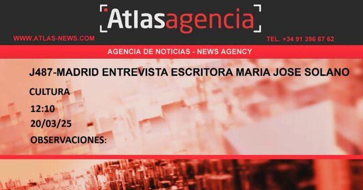 J487-MADRID ENTREVISTA ESCRITORA MARIA JOSE SOLANO
