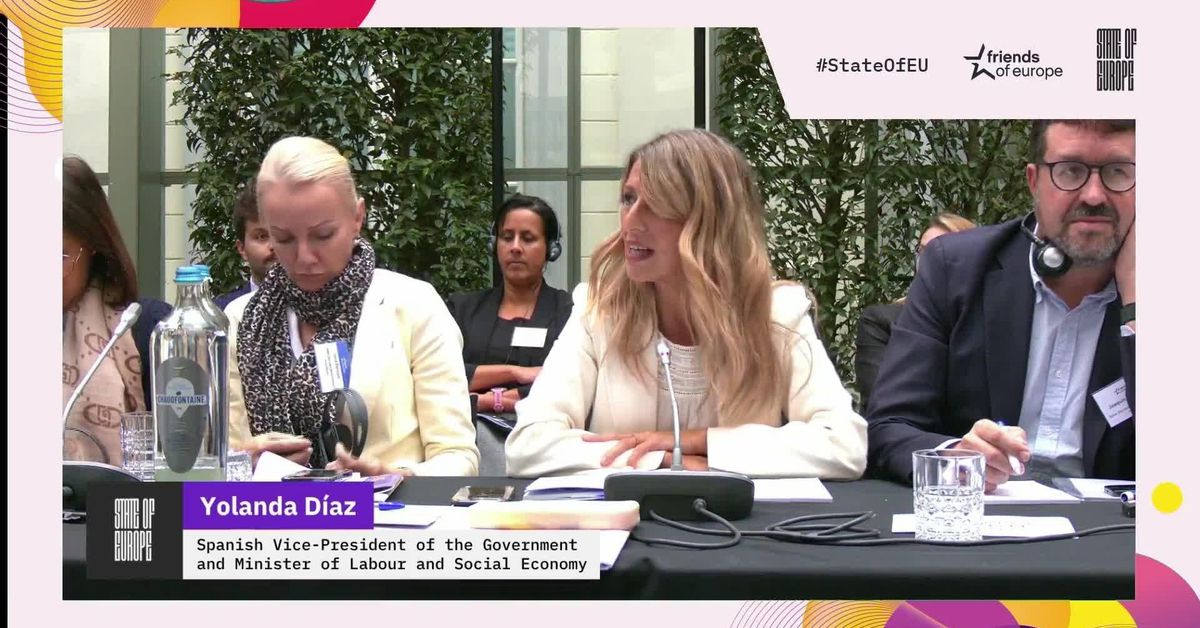 J050-BRUSELAS YOLANDA DIAZ CONFERENCIA ESTADO EUROPA